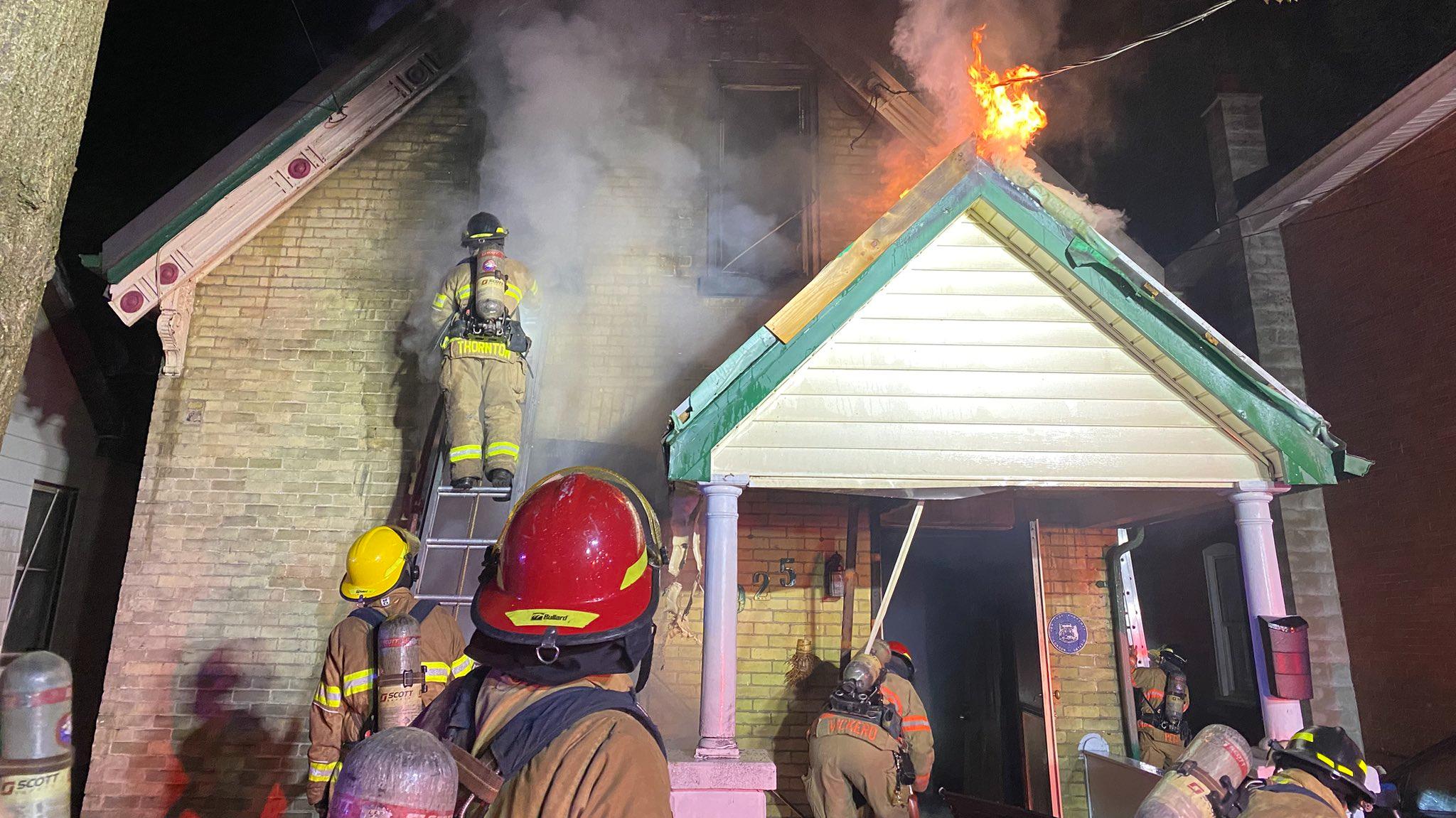London Fire Department Battles Two-Story House Fire on Dufferin Avenue ...